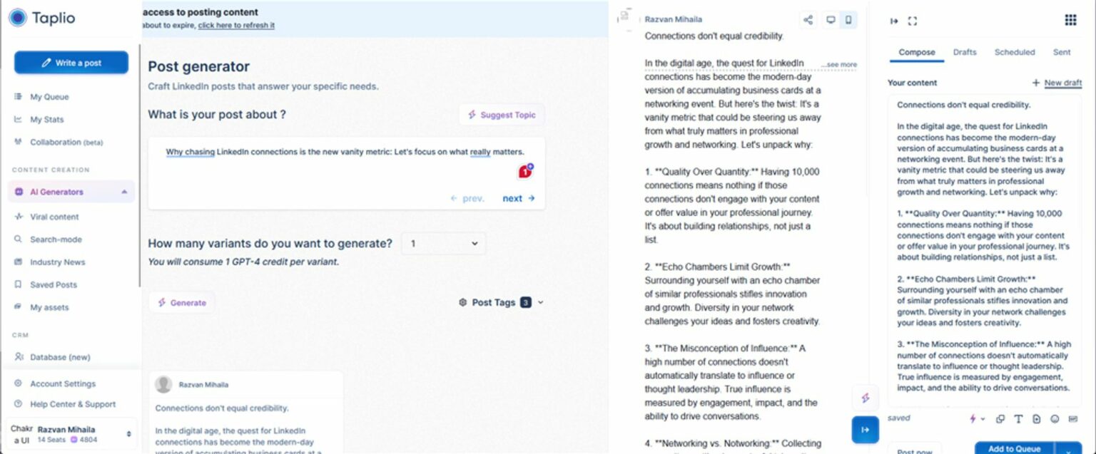 Taplio Review: Is It the Best LinkedIn Growth Tool? • Grow Your Personal Brand On LinkedIn