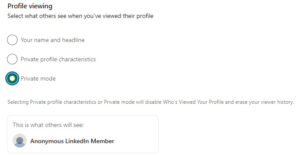 LinkedIn Private Mode: How to Anonymously View Profiles