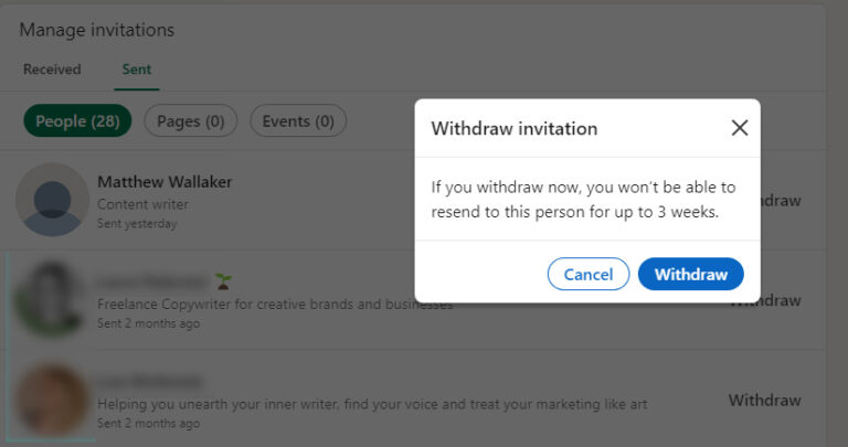 How to Cancel LinkedIn Connection Requests (and why you should) • Grow ...